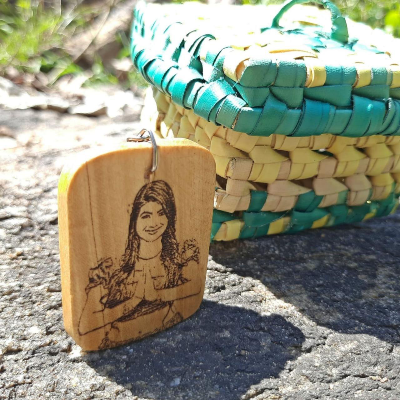 Personalized Photo Engraved Rectangle Key Chain on Luulla