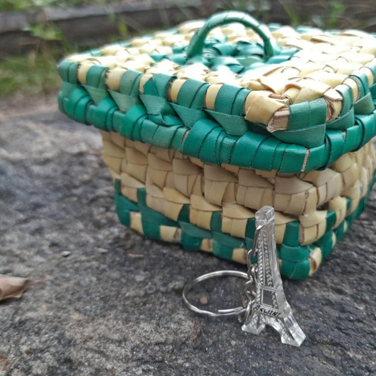 Resin Eiffel Tower Rice Keychain on Luulla