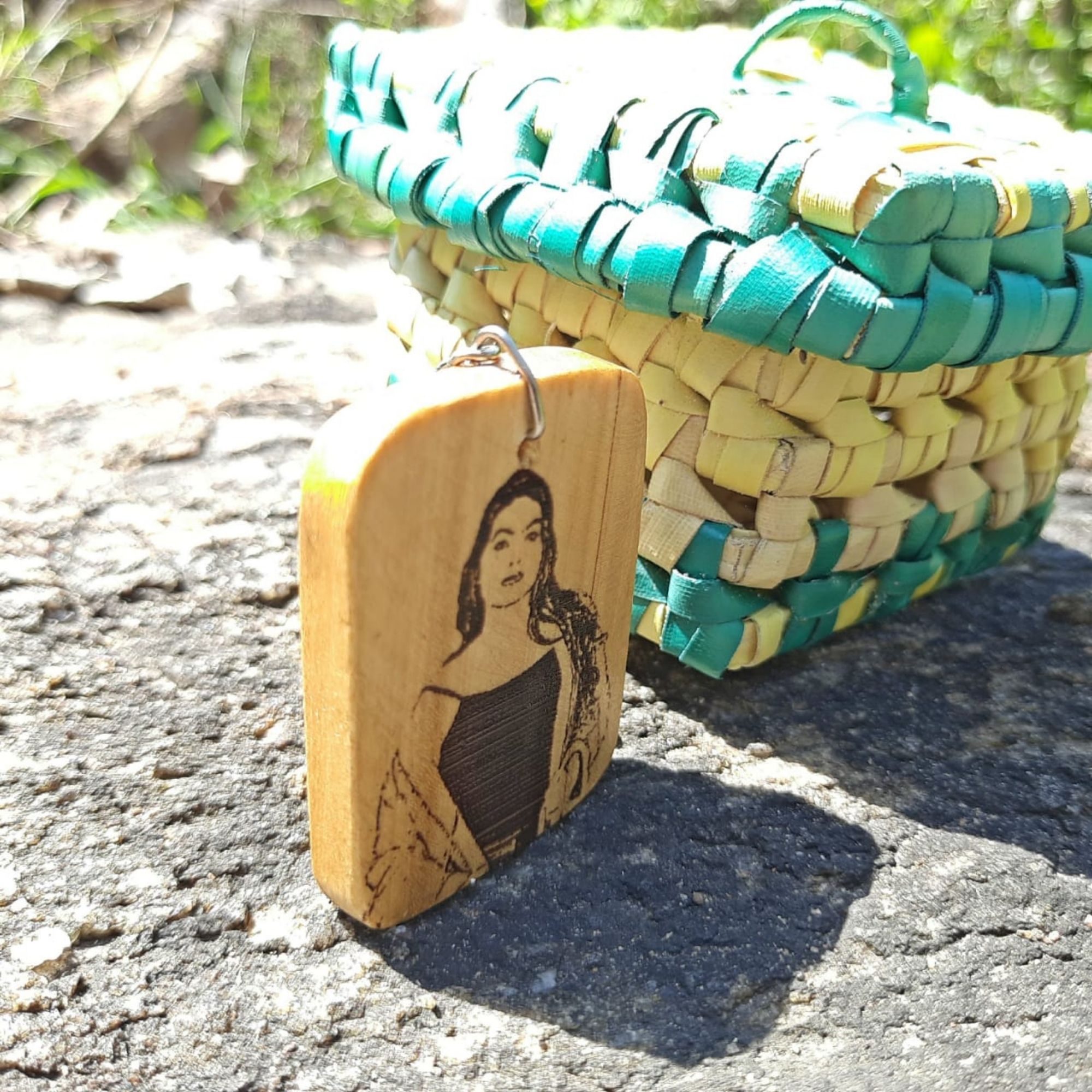 Personalized Photo Engraved Rectangle Key Chain on Luulla